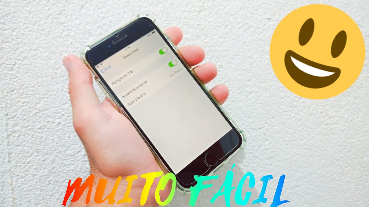 COMO ATIVAR/DESATIVAR O RELÓGIO NO FORMATO 24H OU 12H NOS IPHONEs - YouTube
