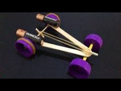 How to Make Rubber Band Powered Car Diy Toy Car - YouTube