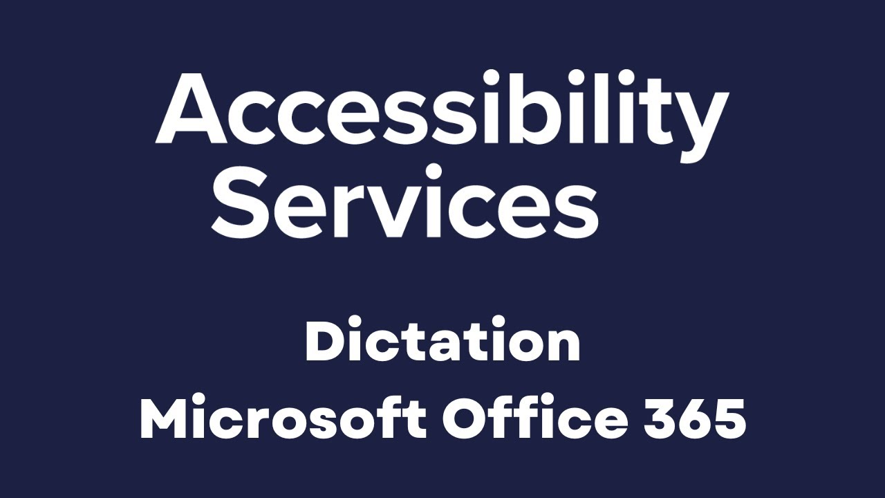 An introduction to the Dictation function on Microsoft Office 365 - YouTube