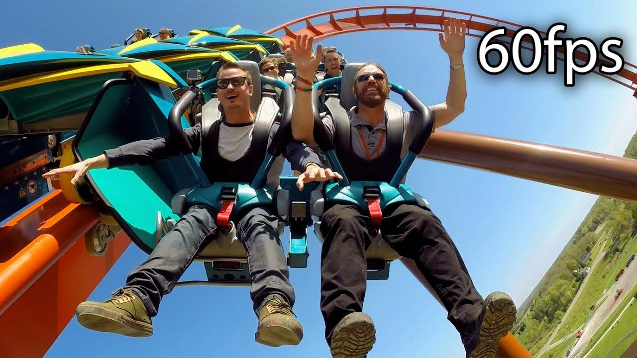 Thunderbird on-ride reverse ridercam HD POV @60fps Holiday World - YouTube