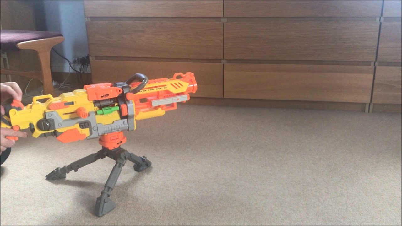 NERF N Strike Vulcan Havok Fire EBF-25 - YouTube