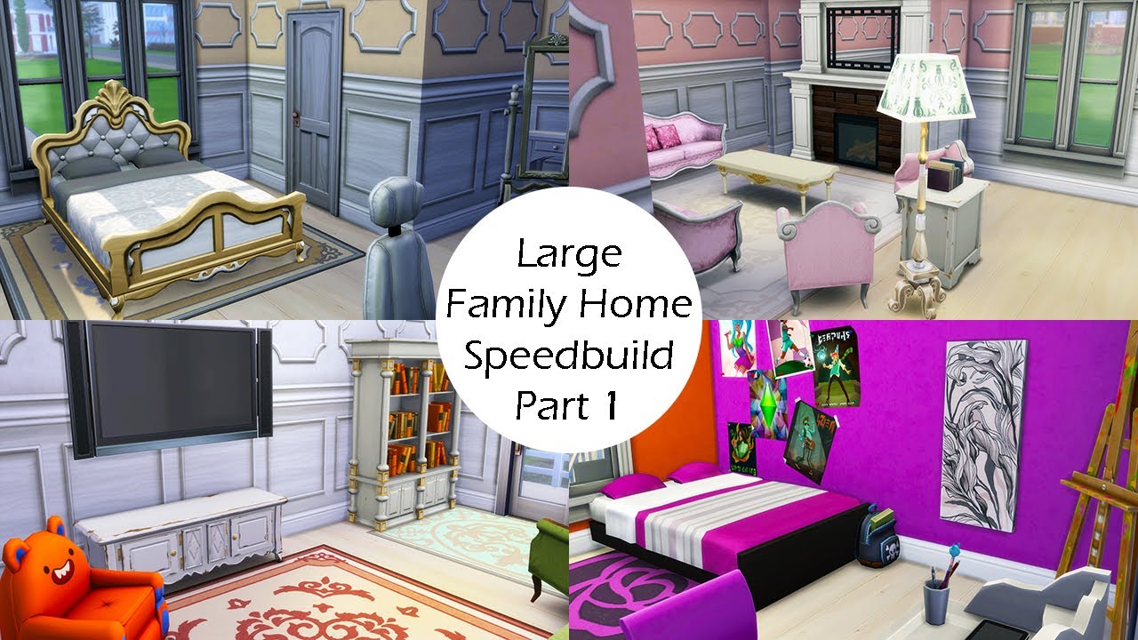 Large Family Home #1 | The Sims 4: Speed Build - YouTube
