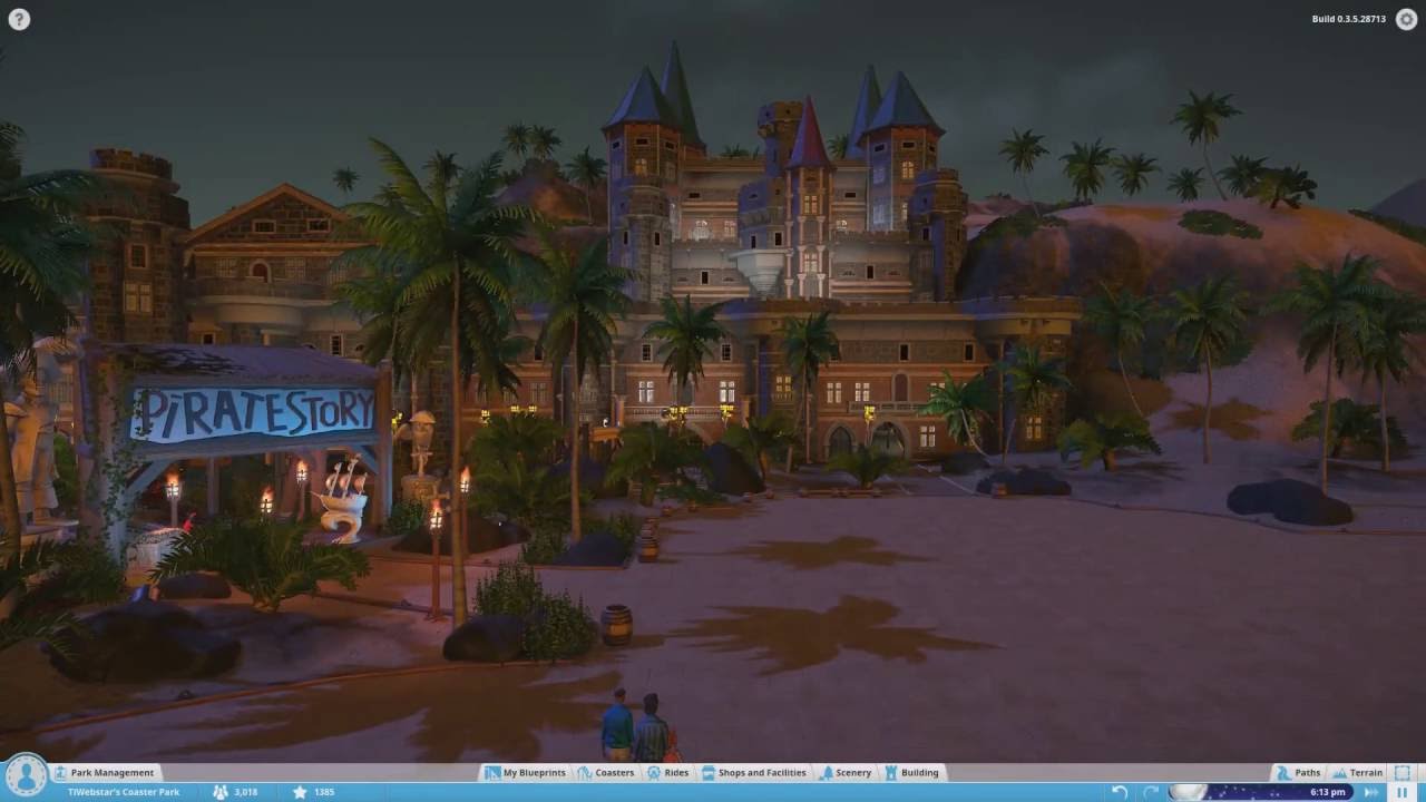 Pirate Story Planet Coaster (Alpha 3) Theme Dark Ride - YouTube