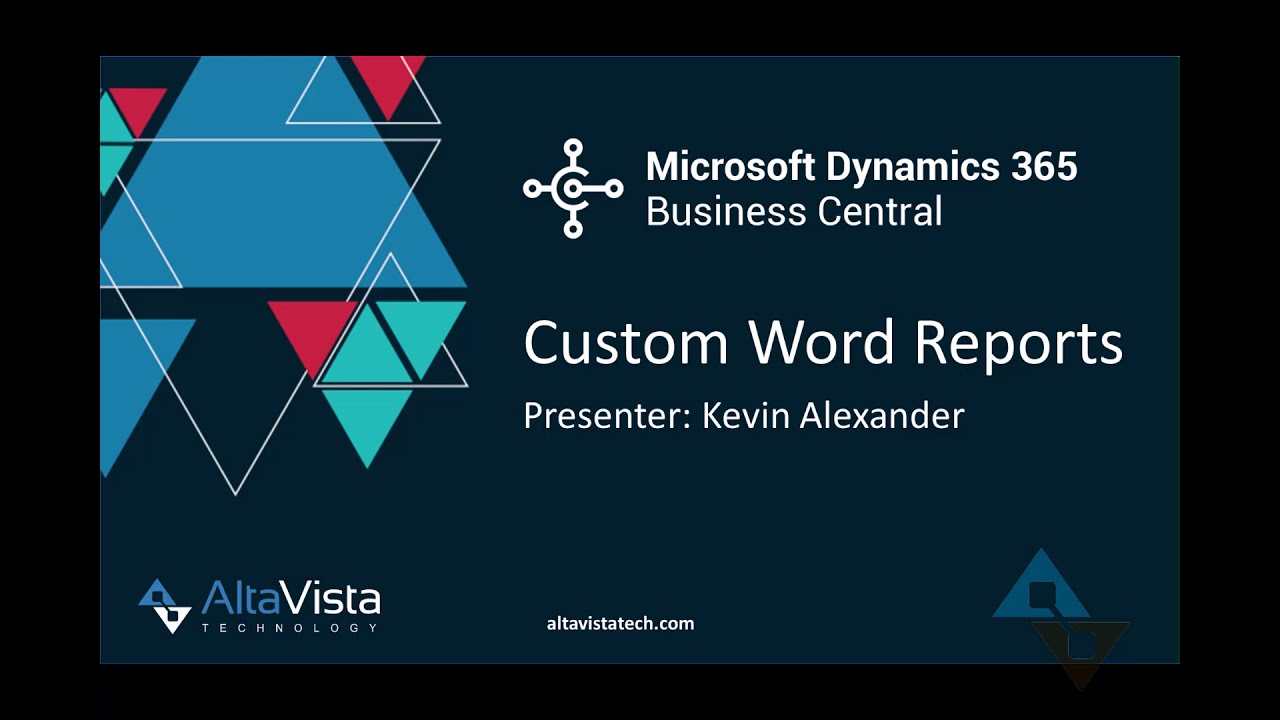 Microsoft Dynamics 365 Business Central: Custom Word Reports - YouTube