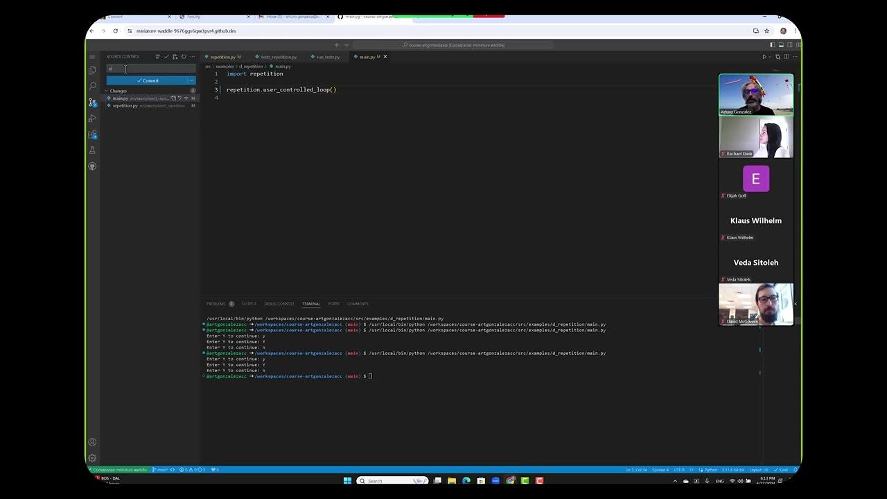 061224 Cosc 1336 Python User Controlled While Loop Youtube