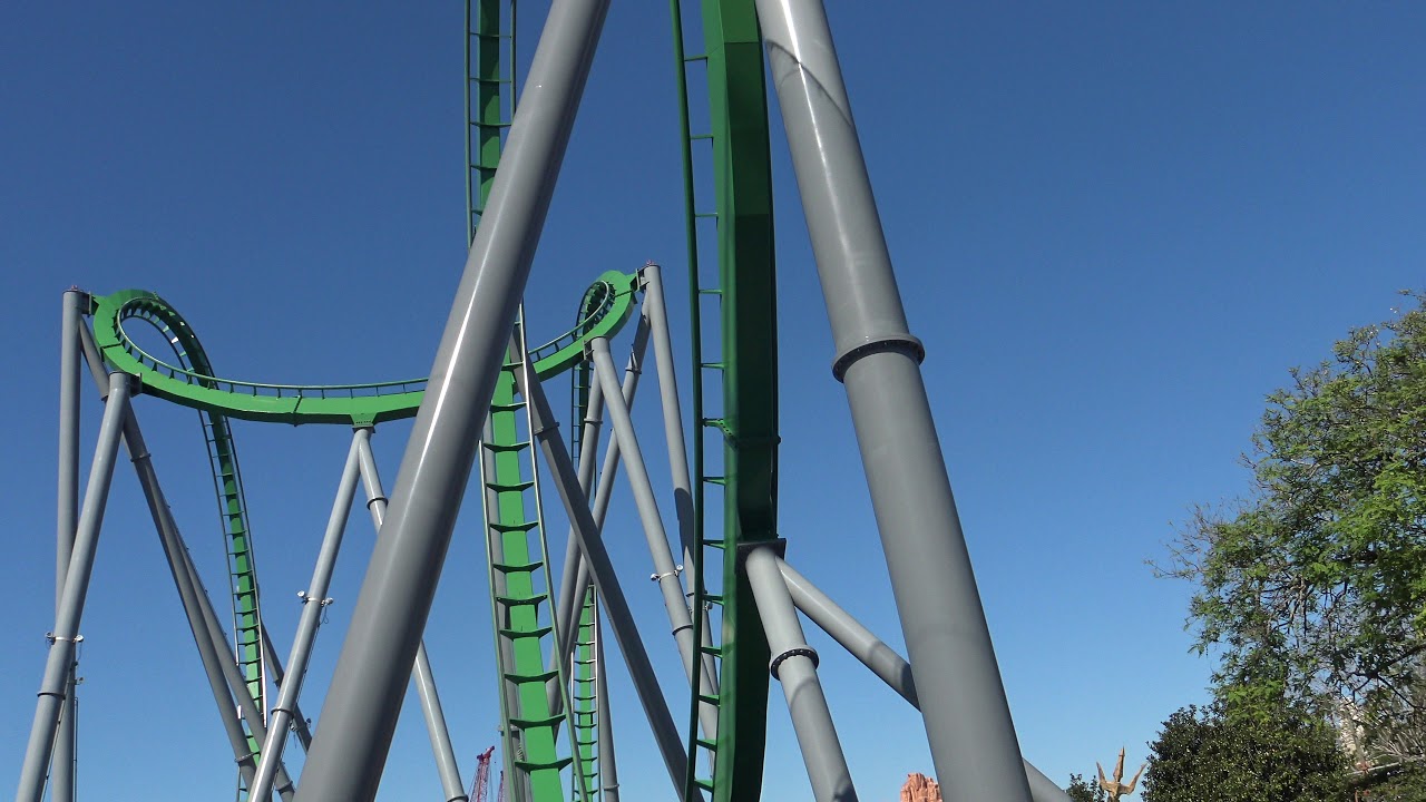The Incredible Hulk roller coaster - YouTube