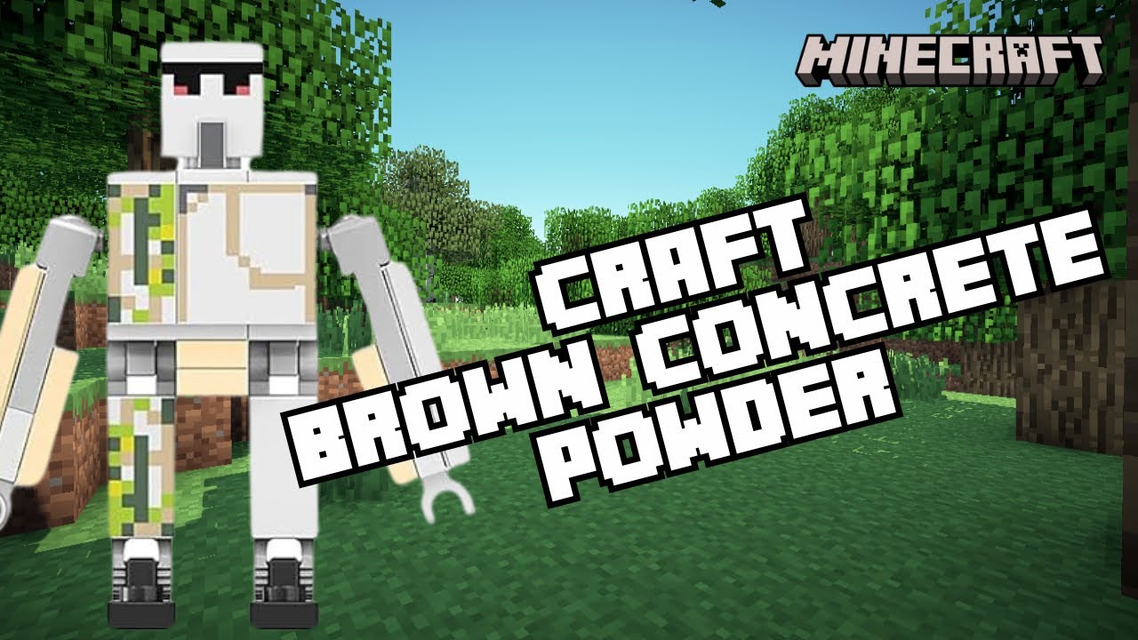 How to Craft Brown Concrete Powder in Minecraft 2024? - YouTube