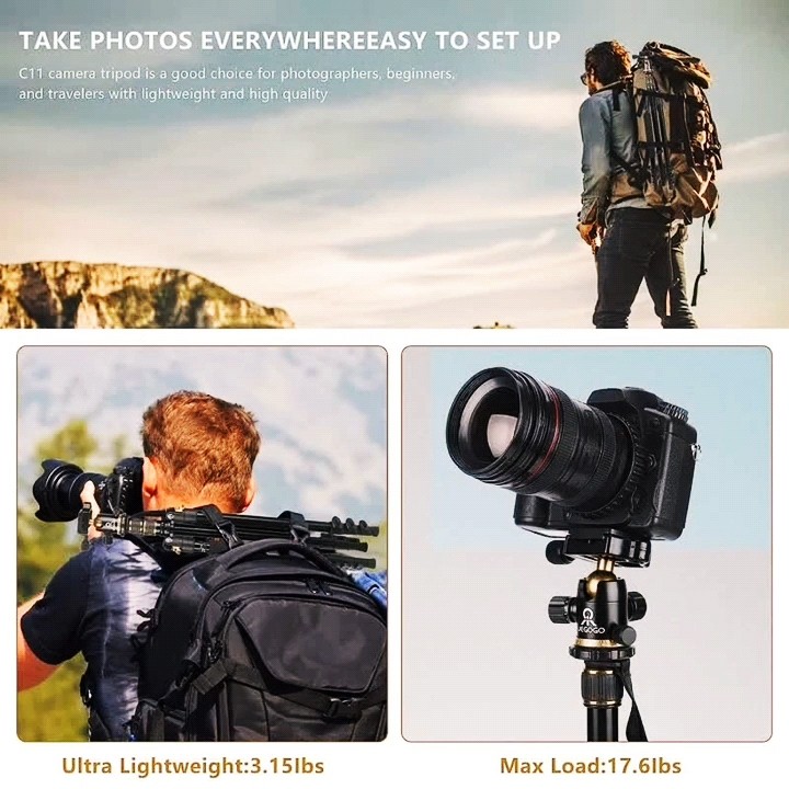 Top Sale! UEGOGO C11 Camera Tripod: Ultimate Travel Tripod for DSLR ...