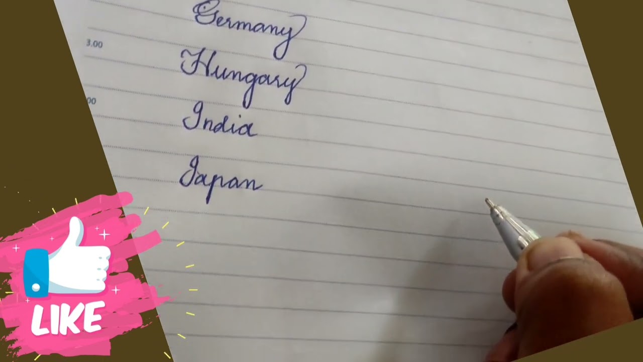 How To Write Country Names In Cursive Handwriting Improve Cursive Handwriting YouTube How To Write Country Names In Cursive Handwriting Improve Cursive Handwriting YouTube