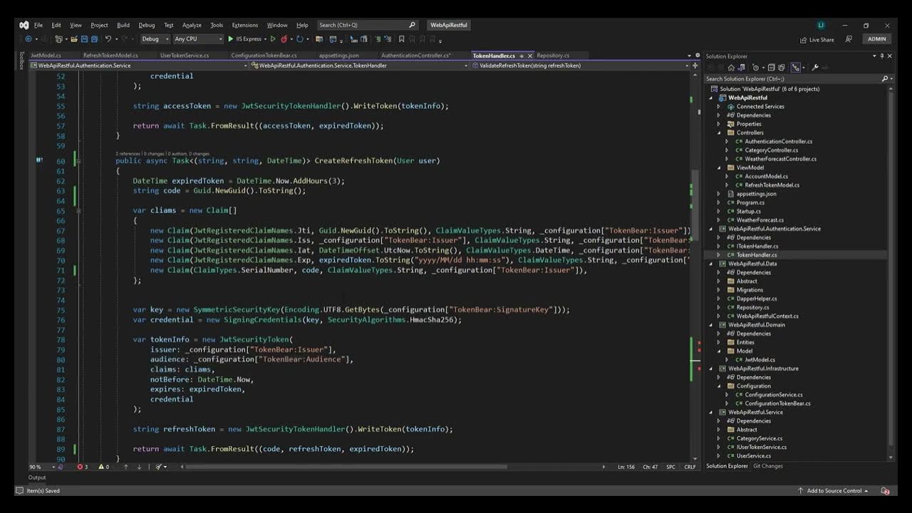 Webapi Ep10e Authentication With Tokens Validate Refresh Token Netcore Youtube