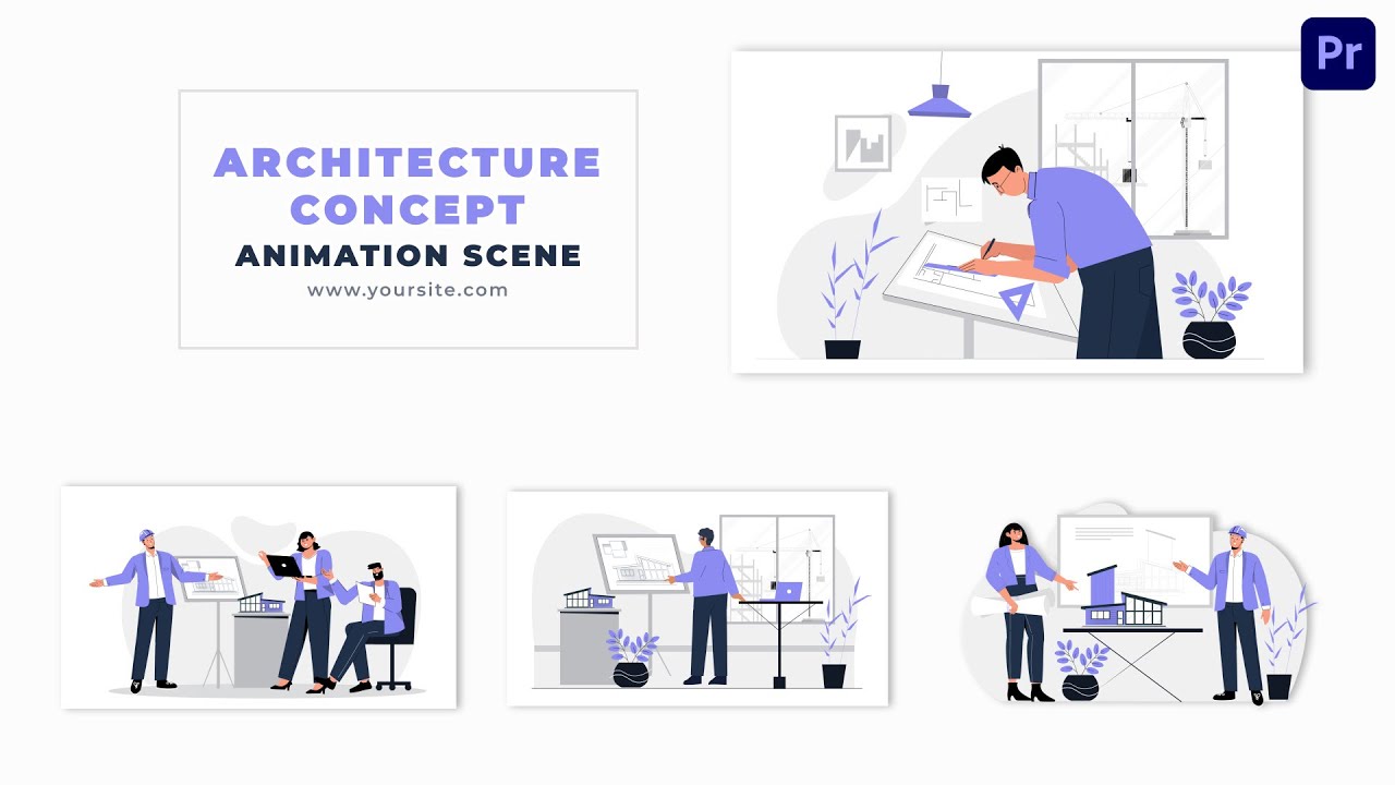 Architecture Workflow Concept Vector Design Animation Scene - YouTube