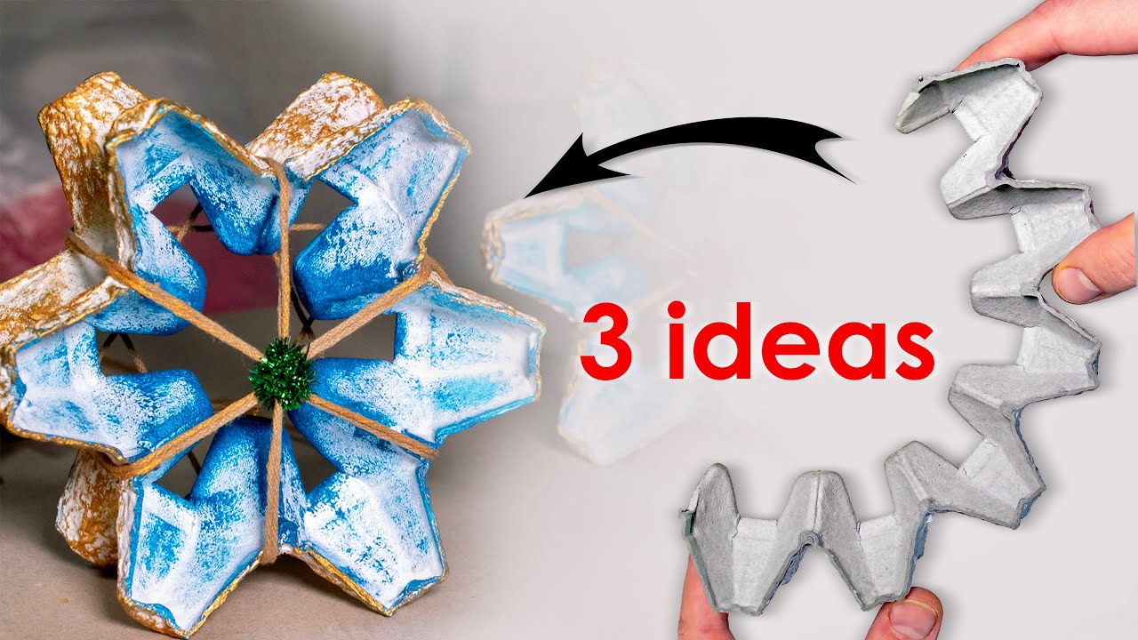 3 Egg Carton SIMPLE And BEAUTIFULL Ideas Craft ♻️ Recycle DiY - YouTube