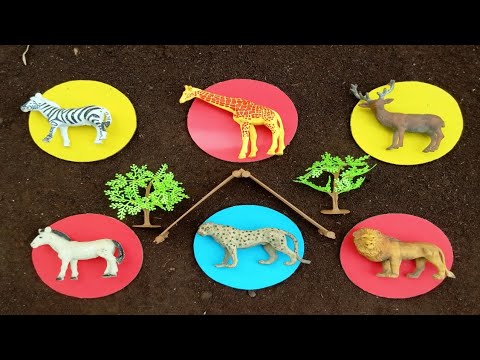 mainan hewan macan tutul, singa, rusa, jerapah, zebra, kuda, animal ...