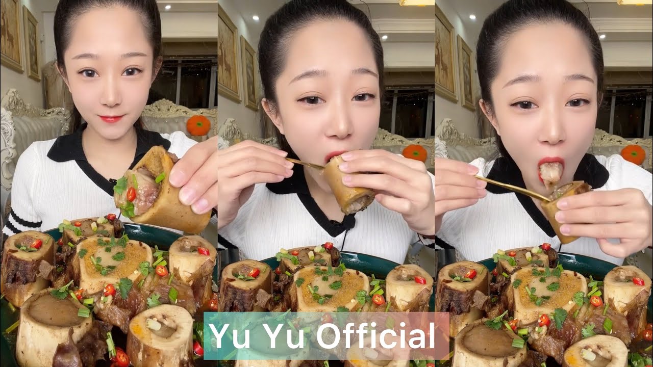MUKBANG beef bone marrow ASMR - The best of delicious Yu Yu food #30 # ...