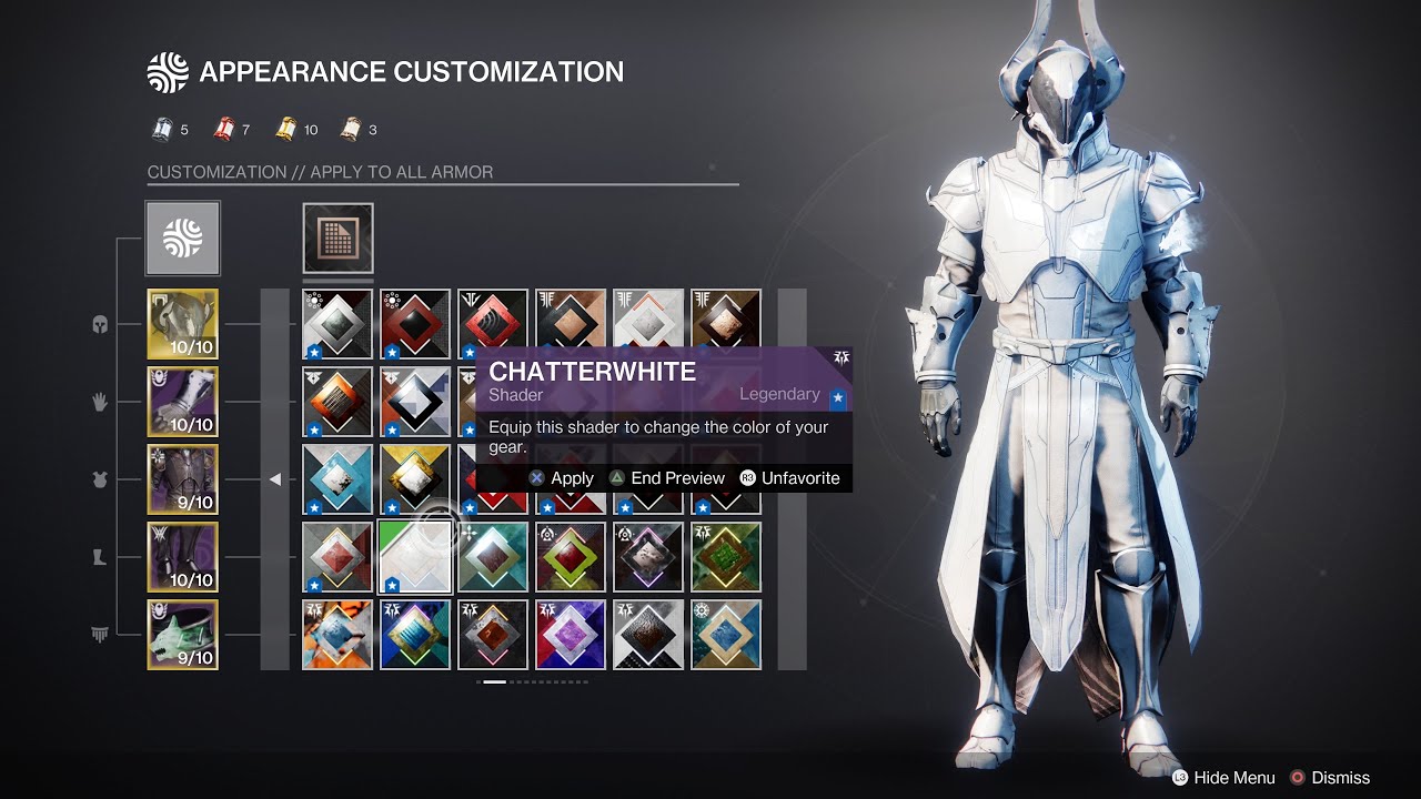 Destiny 2: Not Enough White in Chatterwhite Shader? - YouTube