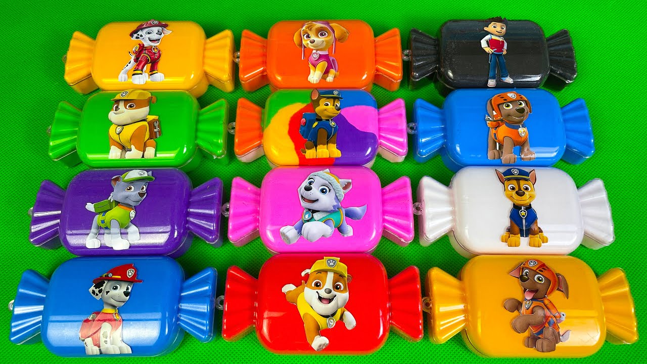 PAW PATROL: Looking For RAINBOW Slime With CANDIES: Ryder, Chase ...