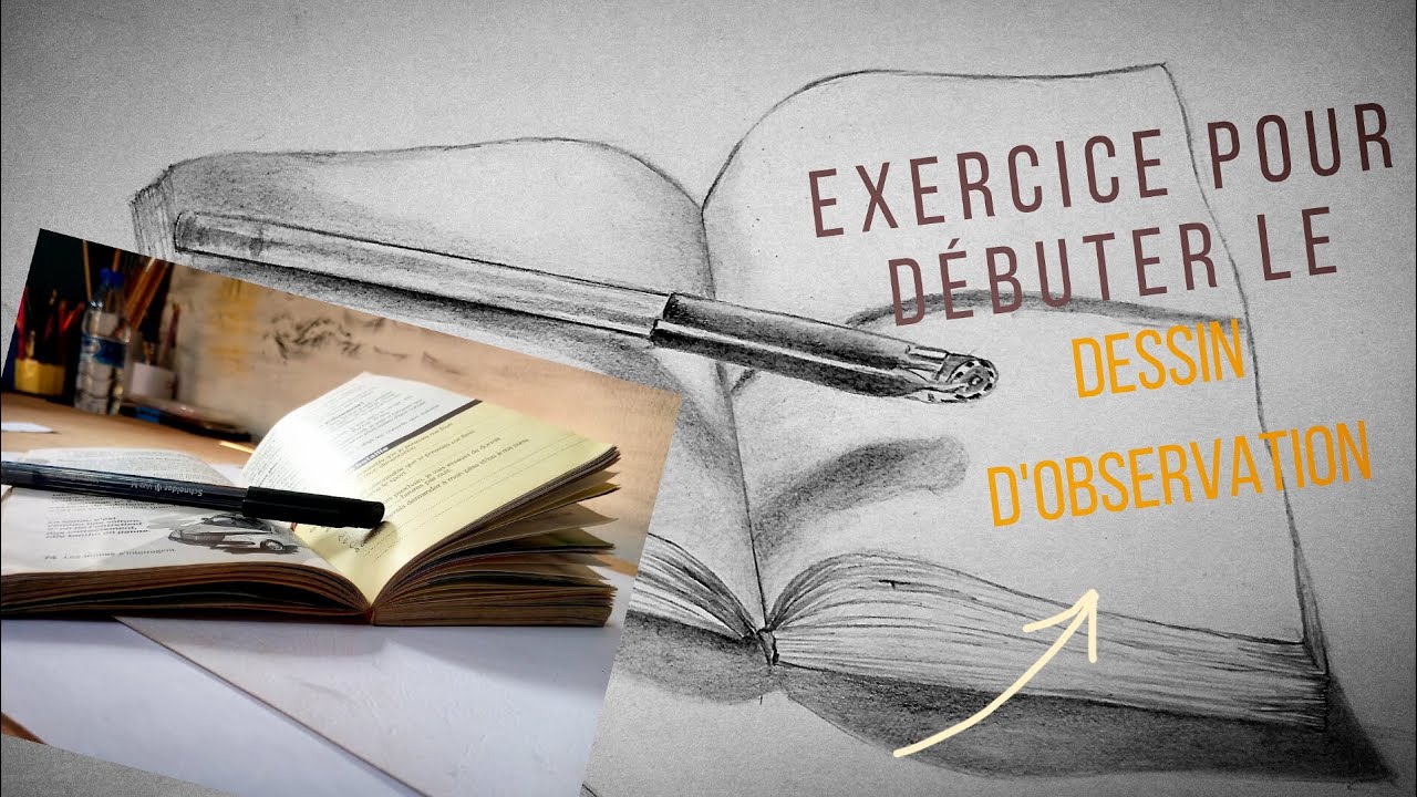 EXERCICE pour débuter le dessin d'observation - YouTube