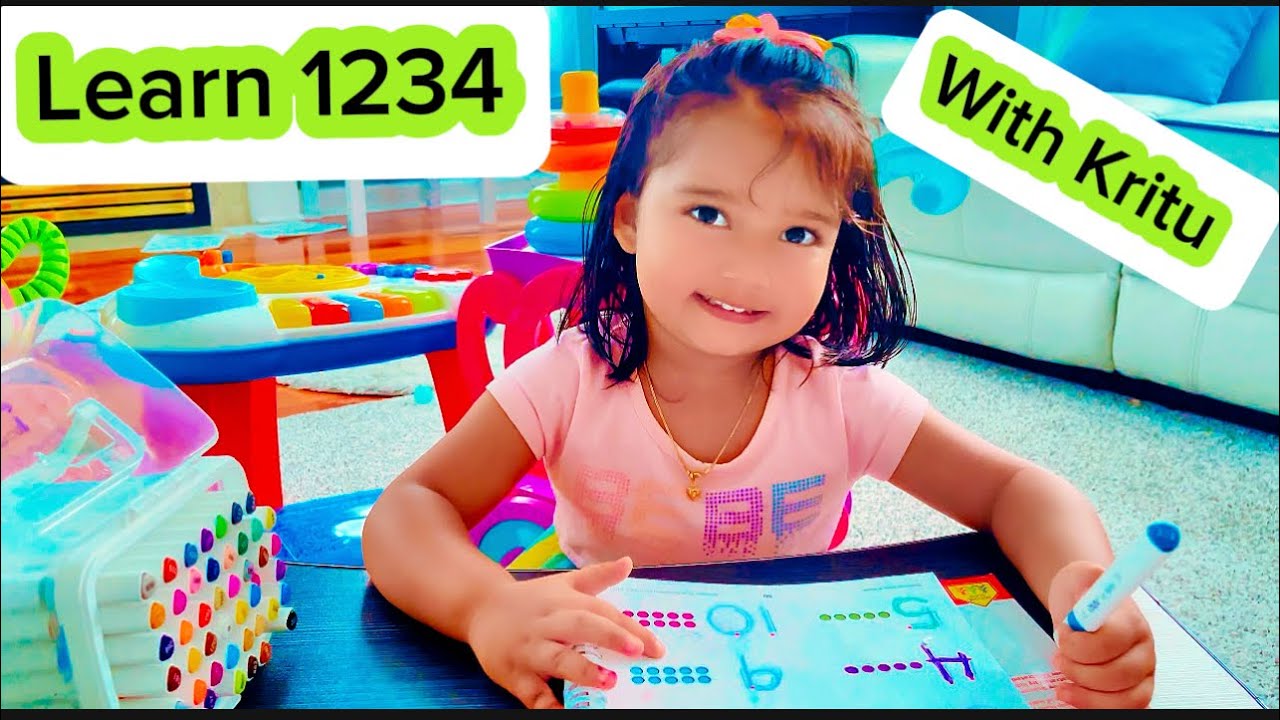 Learn and draw 123 counting with Krish and Kritu - YouTube