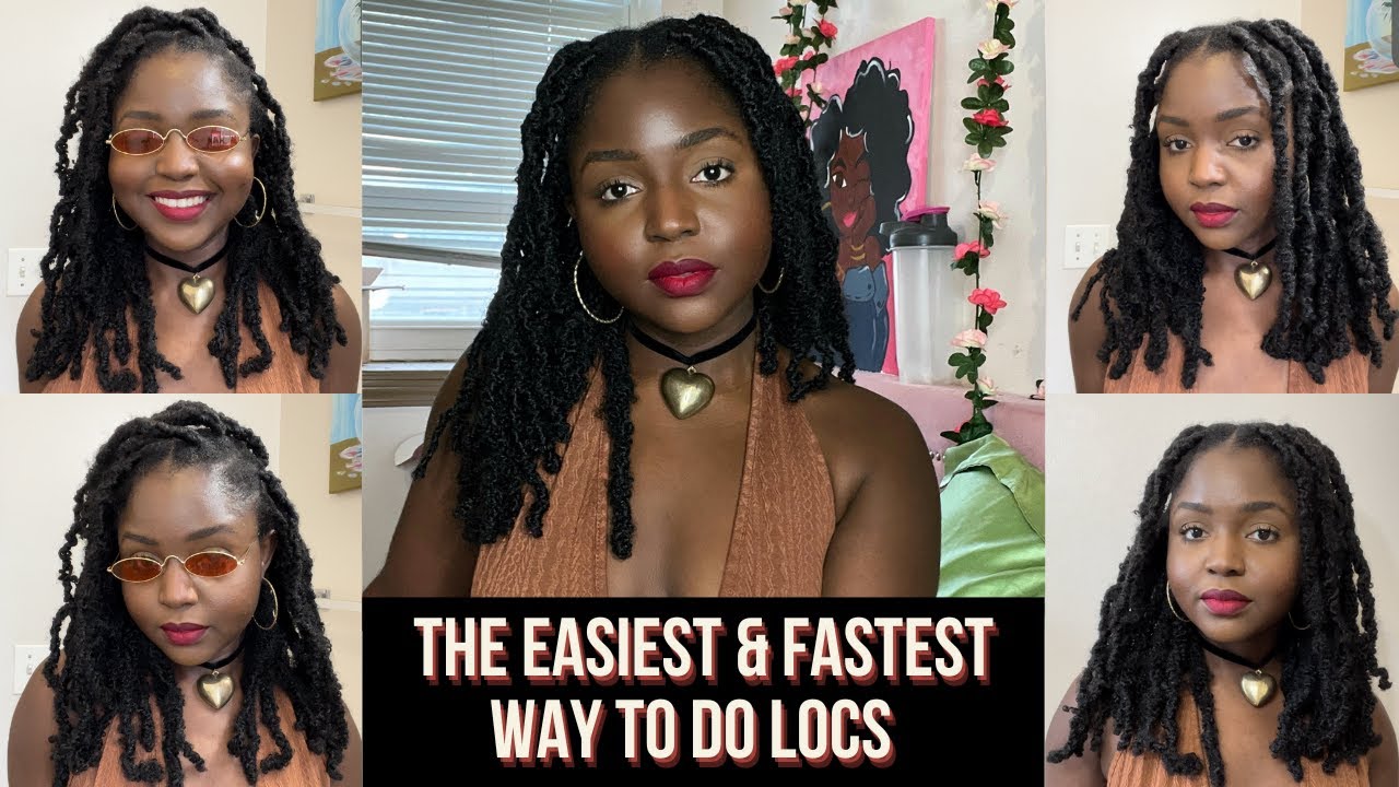 The easiest and fastest way to do locs on your natural hair | ft Esha ...