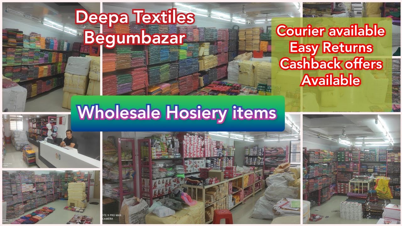 Hosiery items at Deepa textiles, Begum Bazaar| Manufacturers | courier ...