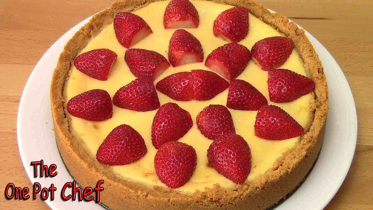 Classic New York Style Baked Cheesecake | One Pot Chef - YouTube