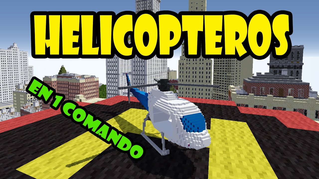 Minecraft: Helicópteros en 1 comando [1.9] | Sin mods - YouTube