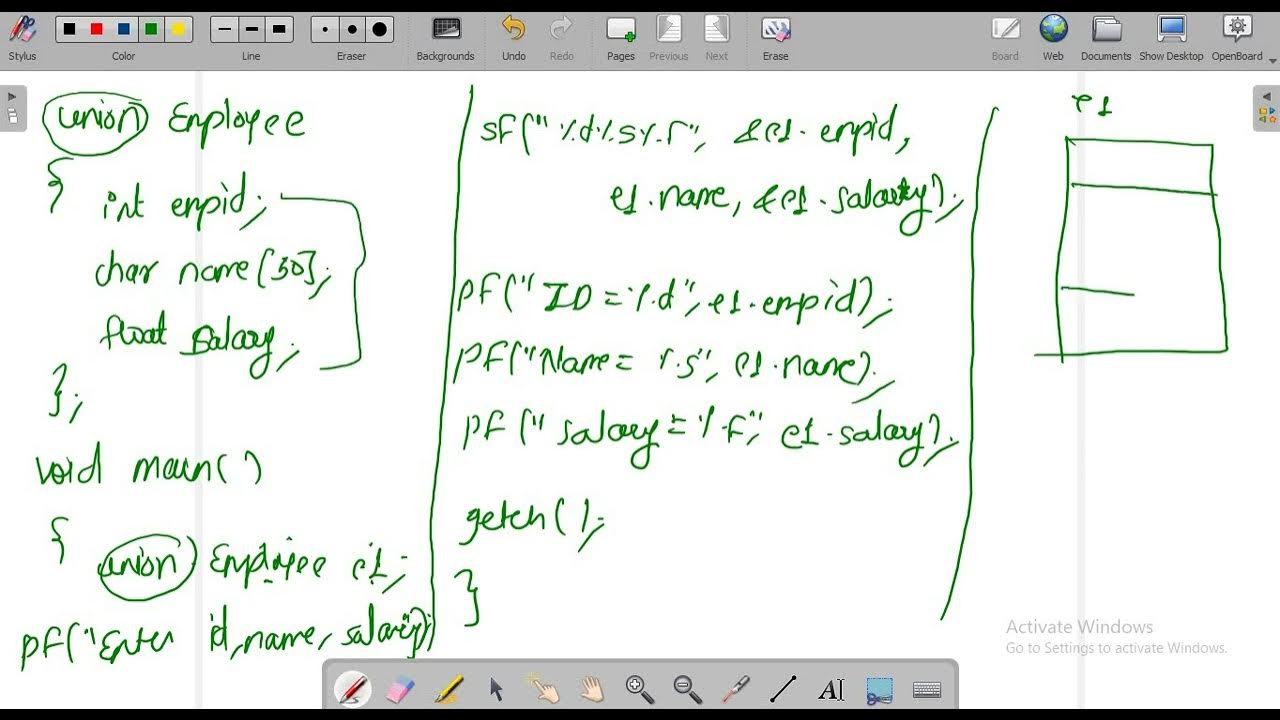 C Lecture 35 : Union declaration, Pointer- declaration ,initialization - YouTube