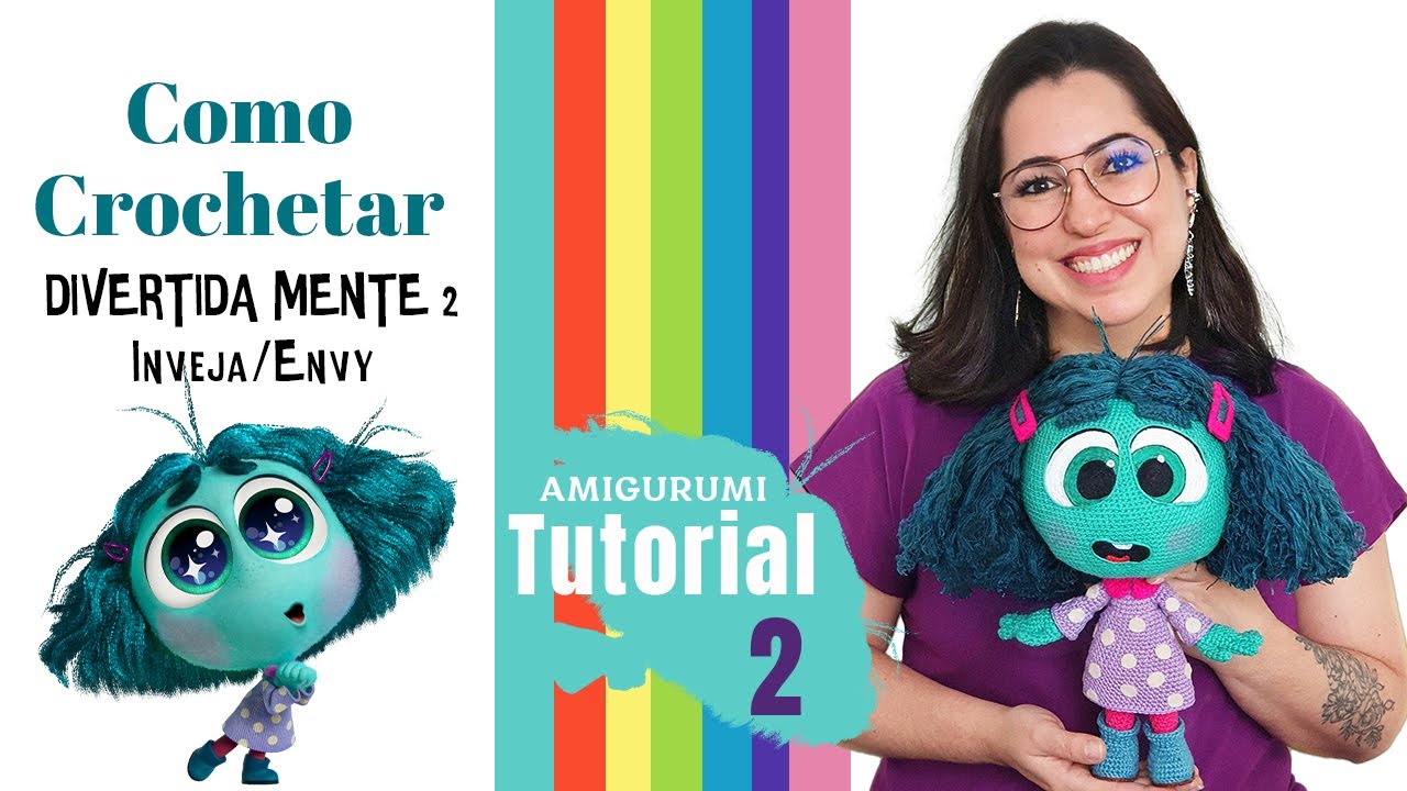 Como Crochetar Divertida Mente 2 / Inside Out 2 Inveja /Envy Amigurumi ...