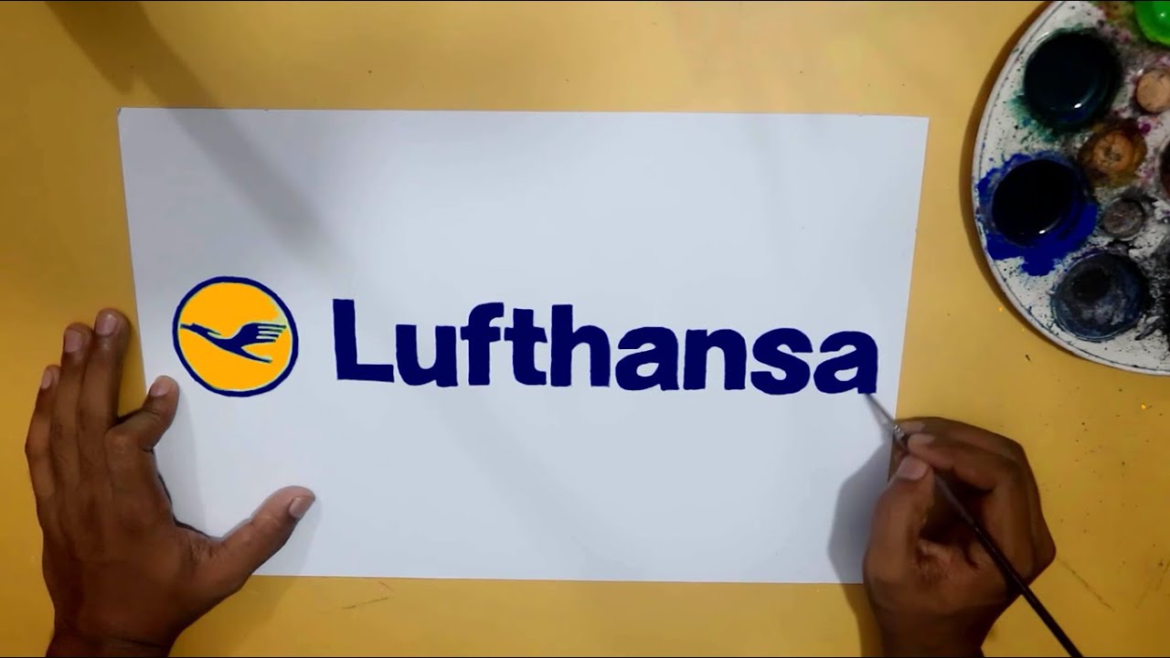 How to draw the Lufthansa logo - YouTube