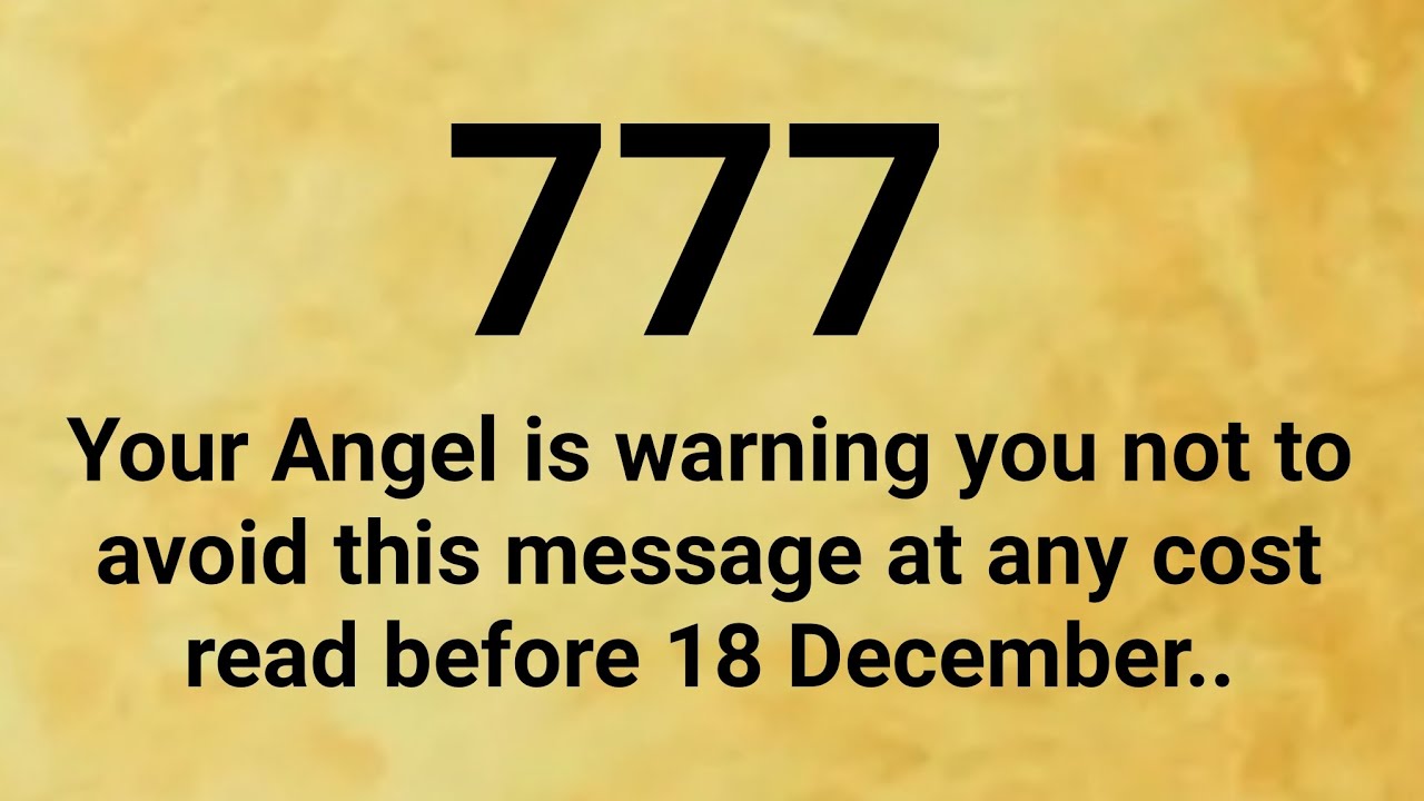 🕊 777 Your Angel is warning you not to avoid this at any cost read ...