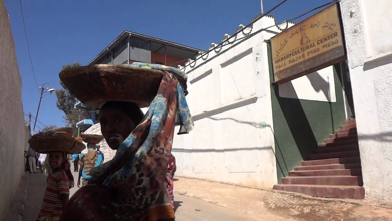 Street outisde the Harari Cultural Center, Harar Ethiopia - YouTube