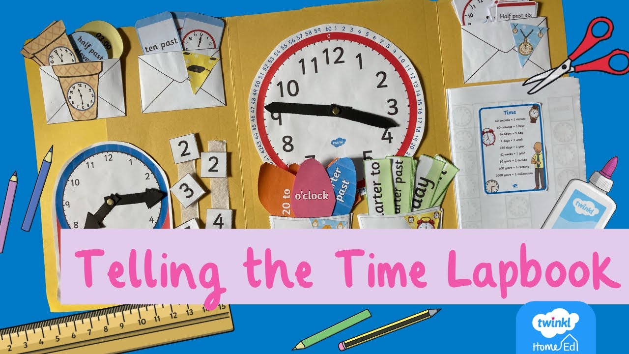 Telling the Time Lapbook for Home Educators - YouTube