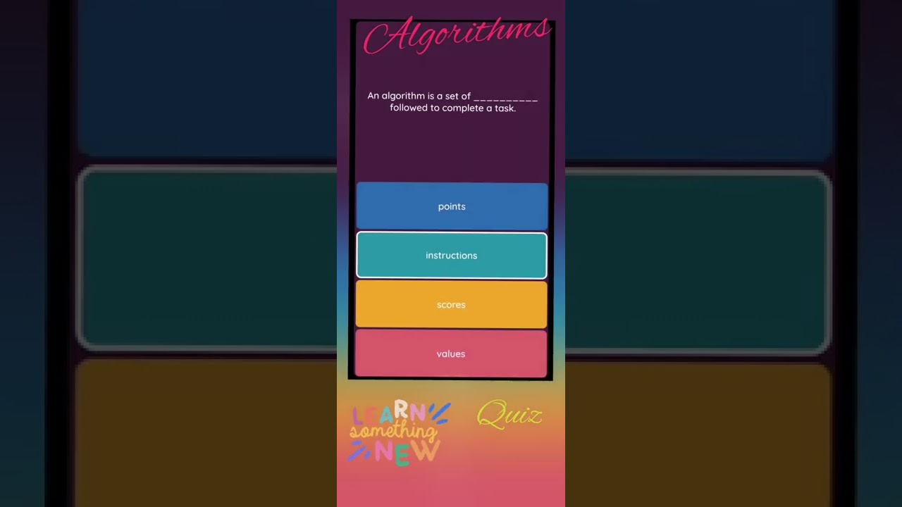 What is an Algorithm? | Around you or only in Computers ? Quizie, IBM ...