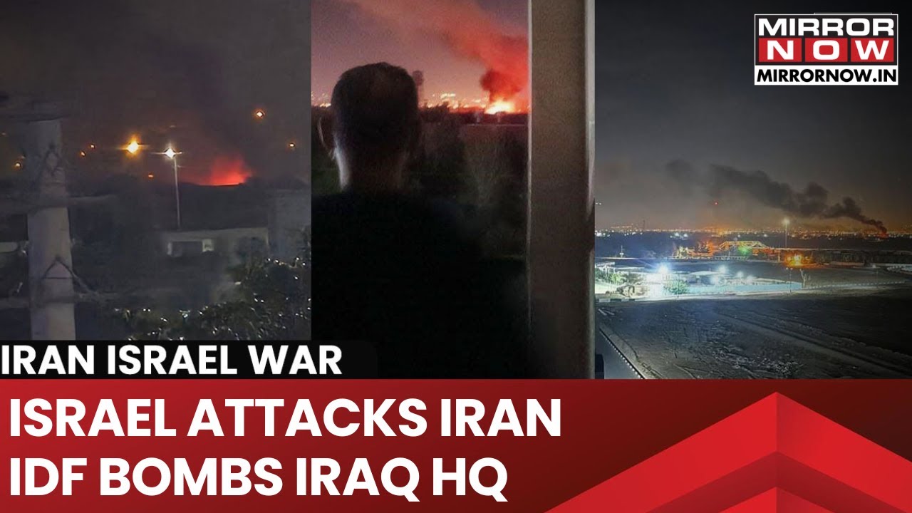 Israel Attacks Iran| IDF Airstrikes Pound IRGC HQ| Loud Explosions ...