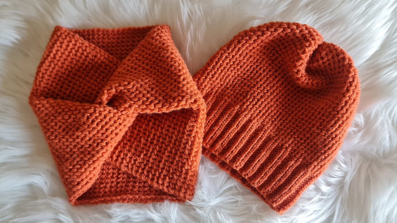🧶DİYAGONAL ÖRGÜ | Diyagonal Örgüden Şapka Ve Boyunluk Yapımı | Basit ...