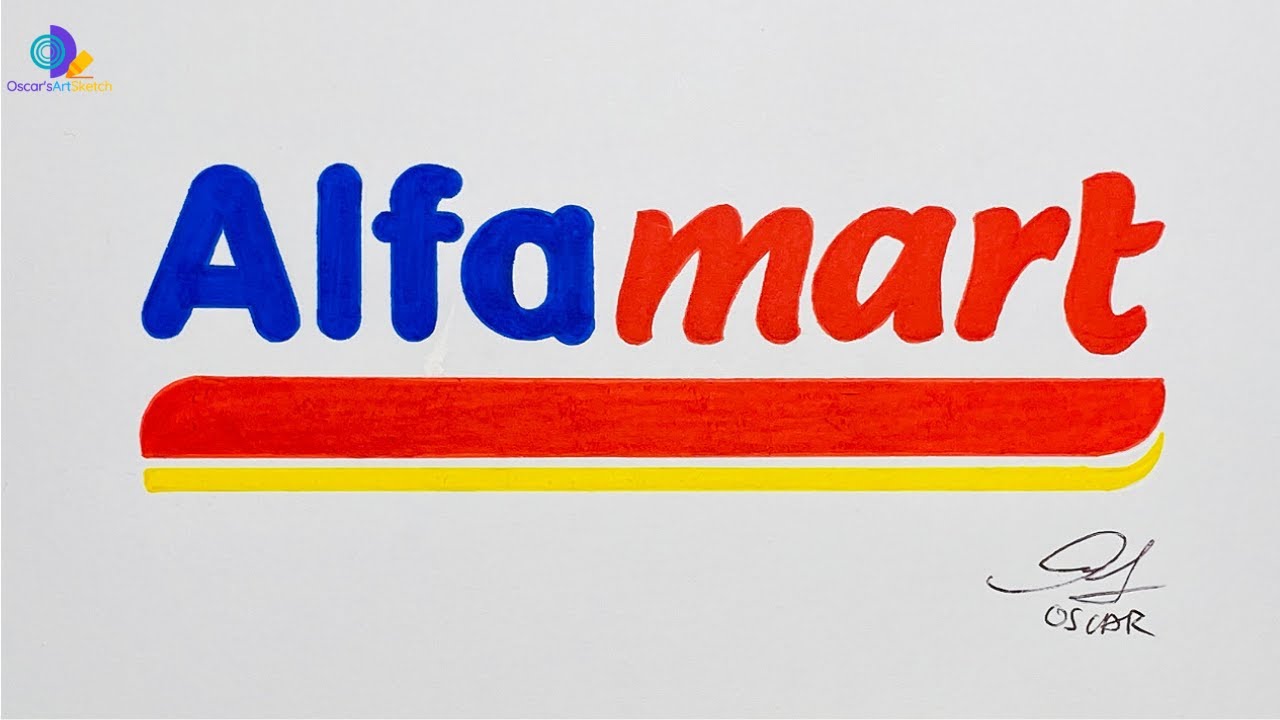 COMPANY #54: Drawing Logo of Alfamart - YouTube