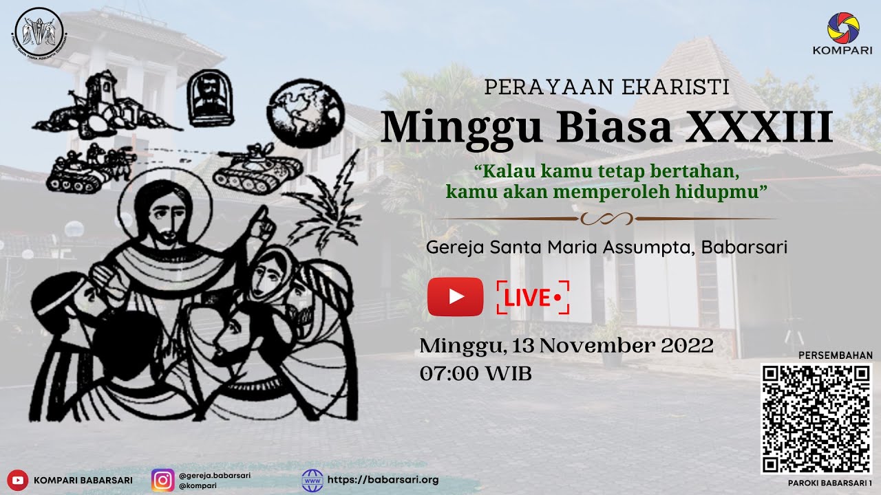 Live Streaming Misa Hari Minggu Biasa Xxxiii Minggu 13 November 2022