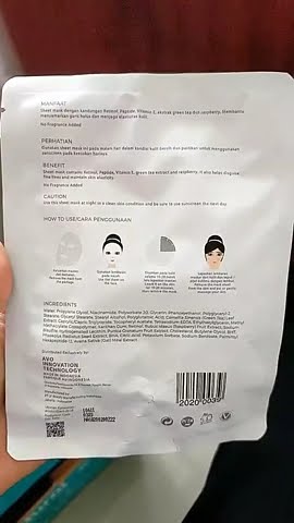 AVOSKIN OFFICIAL Retinol Sheet Mask 15 ml done - YouTube