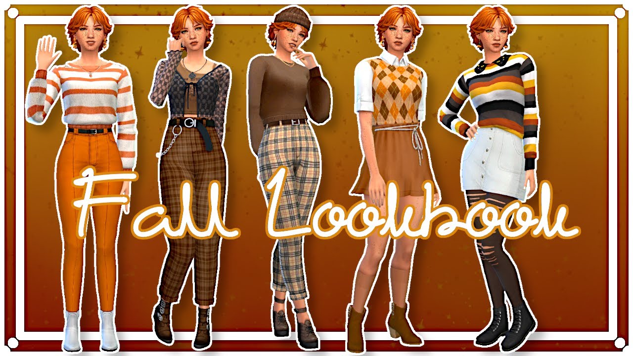 The Sims 4 Fall Lookbook + CC Links 🍂 - YouTube