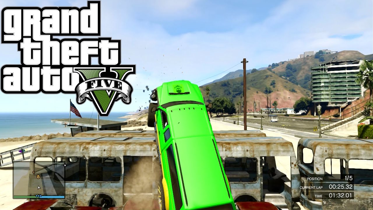 GTA 5 ONLINE Monster Jam III ( Fun Custom Race ) GTA V MULTIPLAYER ...