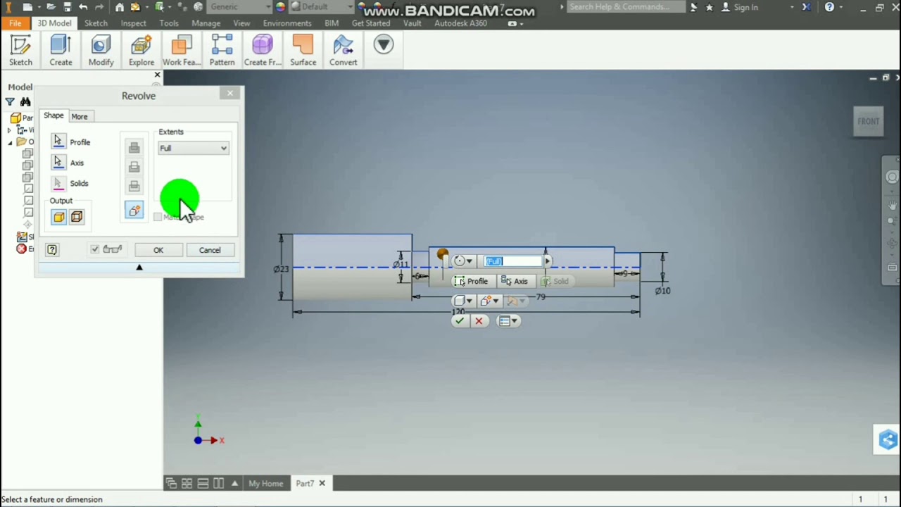 Tutorial autodesk inventor || teknik dasar revolve dan extrude - YouTube