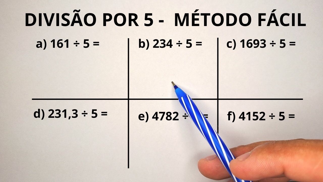 APRENDA A DIVIDIR QUALQUER NÚMERO POR 5 "DE CABEÇA" - YouTube