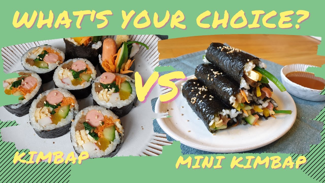 Kimbap and Kkoma Kimbap ( 김밥 & 꼬마김밥 ) - YouTube