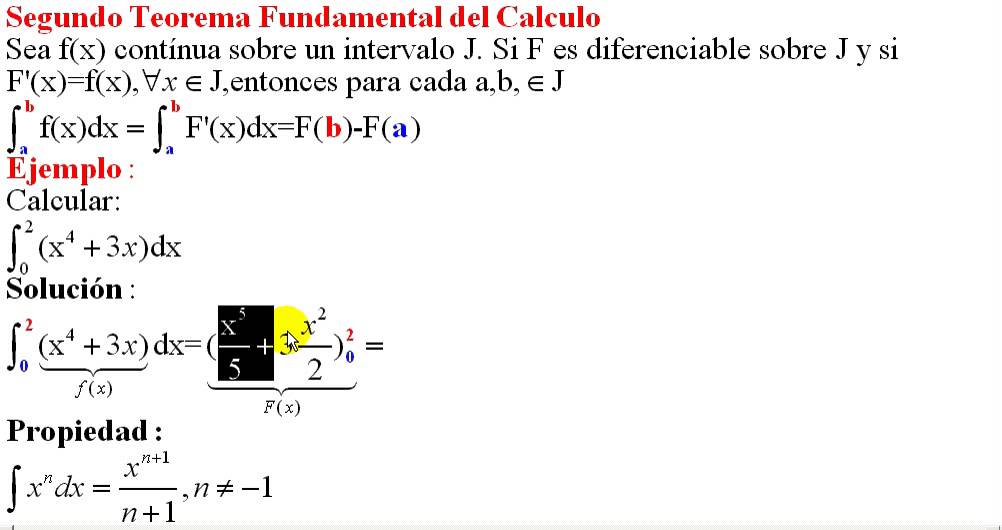 Segundo Teorema Fundamental Del Calculo Youtube