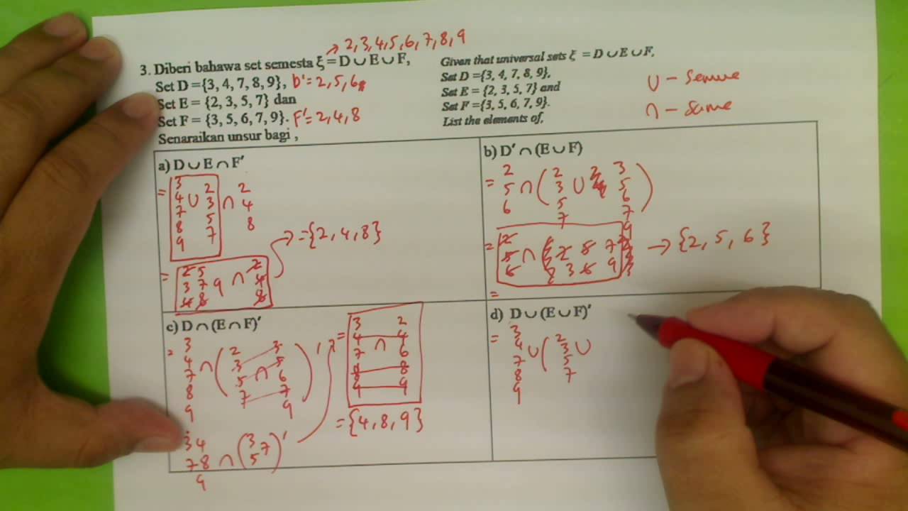 F4 BAB 3: SET. BAH F: OPERASI KE ATAS SET. (3. OPERASI BERCAMPUR) 3.c-d ...