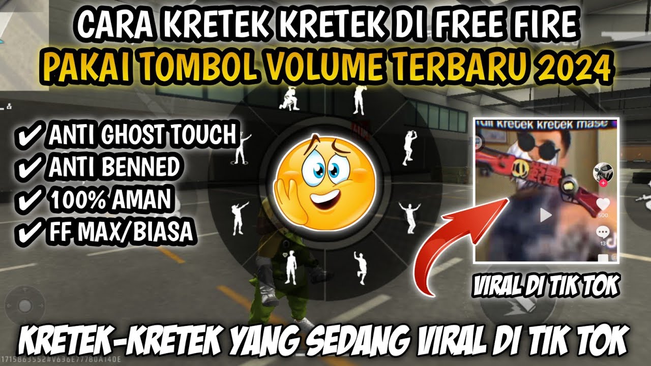 CARA KRETEK KRETEK DI FF PAKAI TOMBOL VOLUME TERBARU 2024 - YouTube