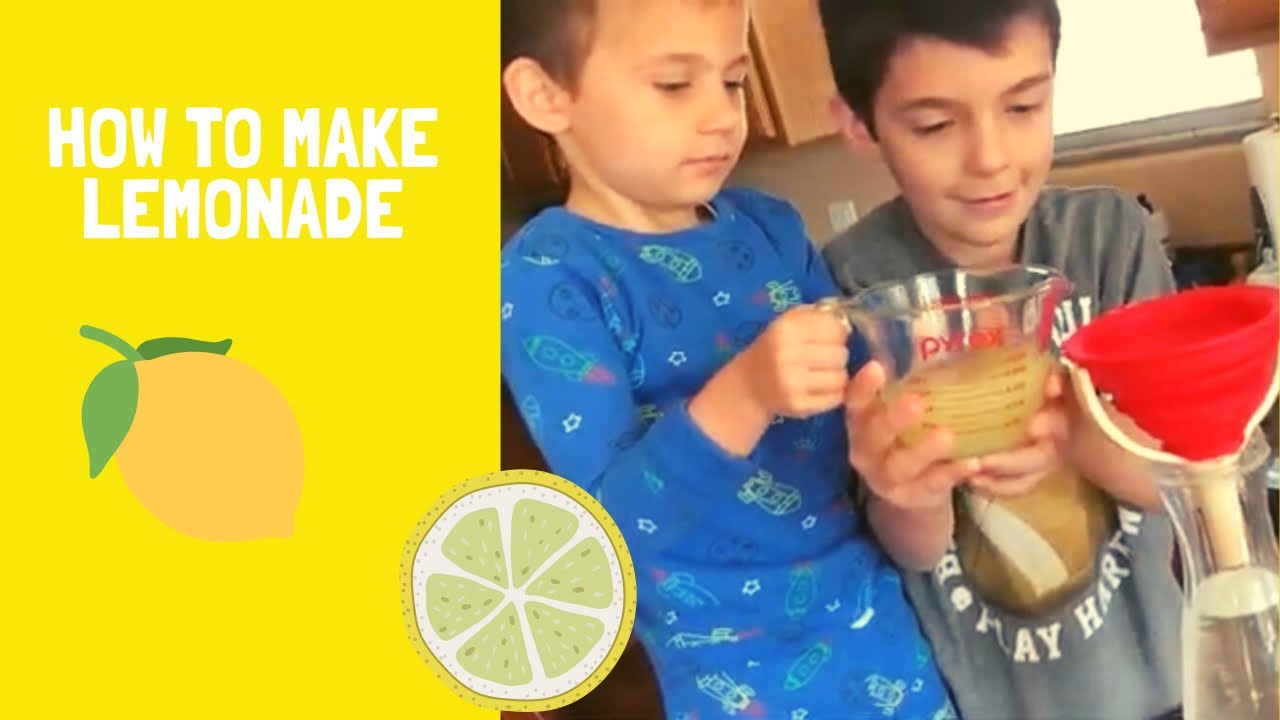 How to make fresh kids lemonade / diy easy recipe for kids - YouTube