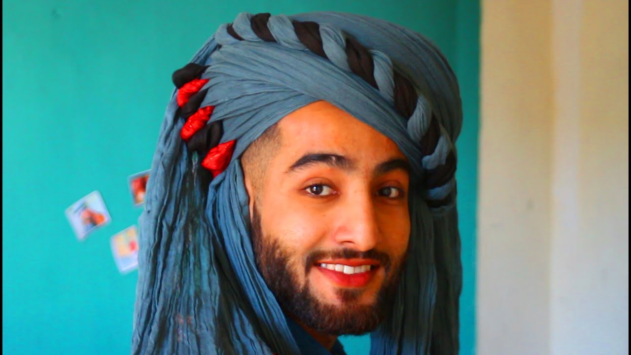 How to Tie Balochi One Side Colorful Turban | Pagg | Amamah and ...