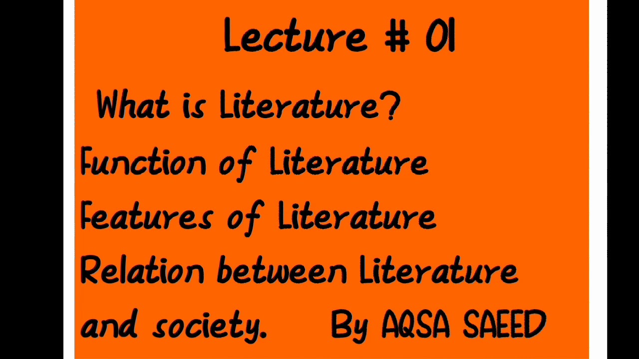 What Is Literature Functions And Features Of Literature YouTube what-is-literature-functions-and-features-of-literature-youtube