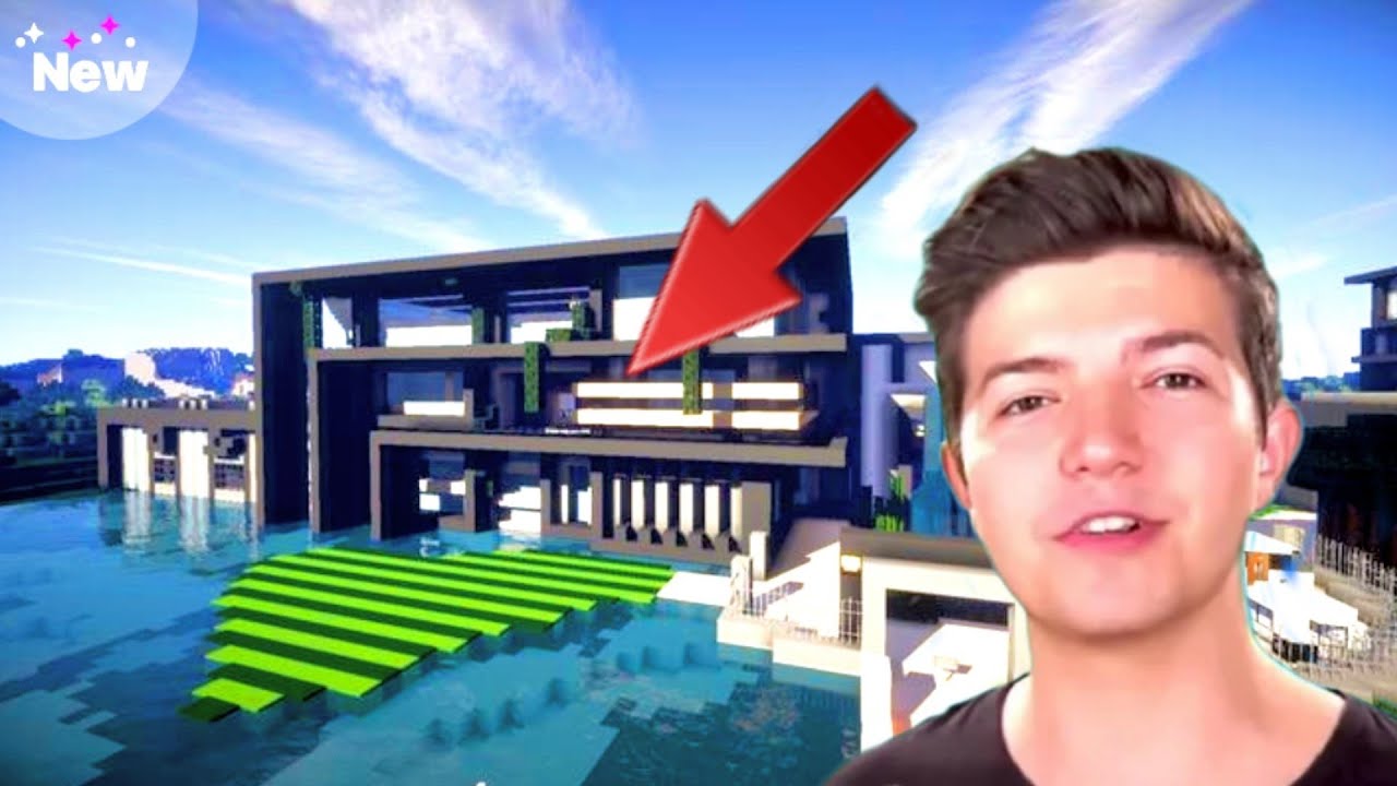 Minecraft episode #3, a huge modern prestonplayz house - YouTube
